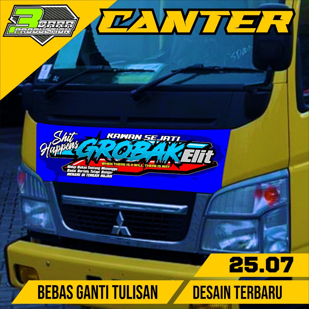 Jual Stiker Kabin Depan Truck Canter Desain Terbaru Decal kabin Depan ...