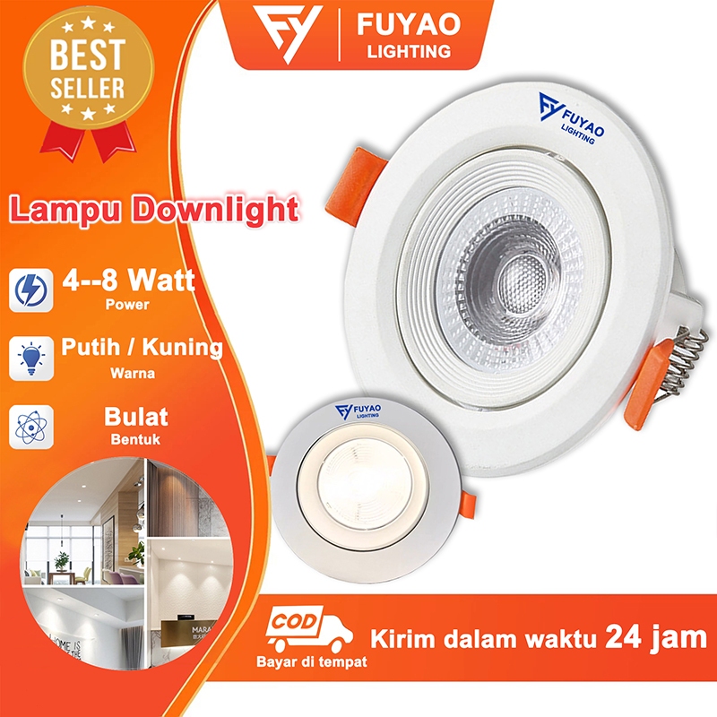 Jual FUYAO LIGHTING Lampu Downlight COB 4W/6W/8W Cahaya Putih/Kuning ...