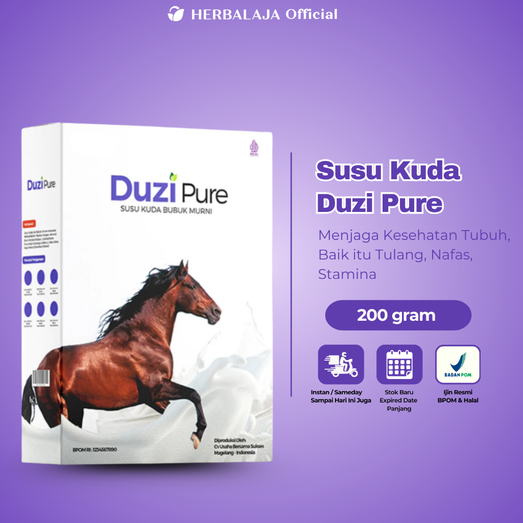 Jual Susu Kuda Liar Duzipure 200gram Duzi Pure Original Susu Kuda ...