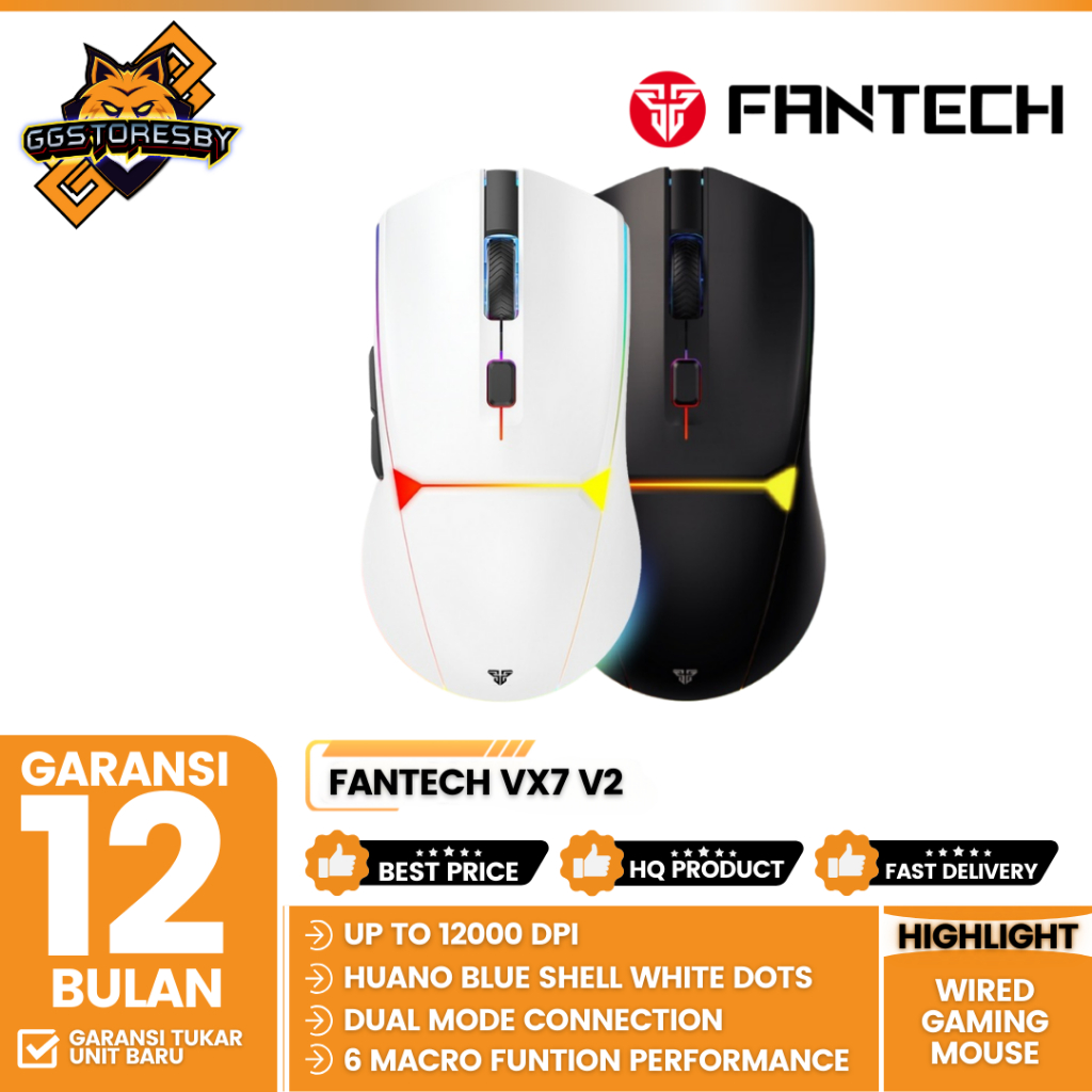 Jual Fantech Vx7V2 | Vx7-V2 Wired Gaming Mouse With Macro Rgb Light ...
