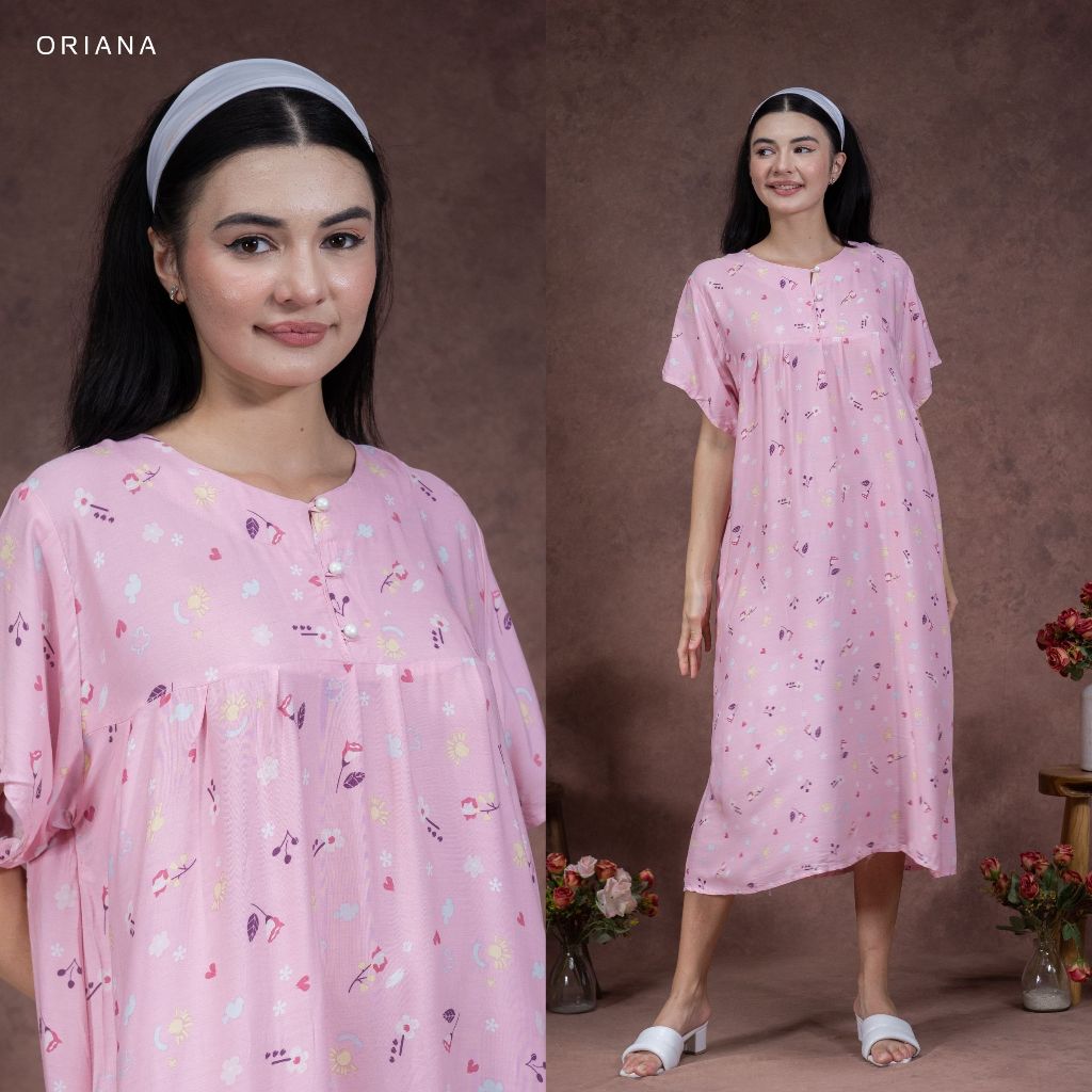 Jual Oriana Dailywear Maxi Dress Daster Busui Deasy Collection Sizing ...