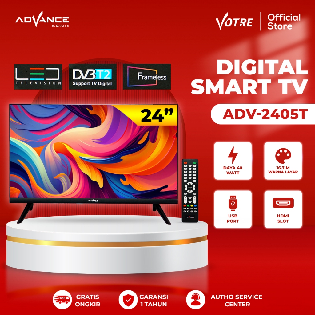 Jual Advance ADV-2405T 24 Inch TV dan Monitor HD Tanpa SetTopBox ...