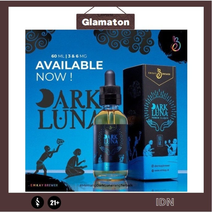 Jual LIQUID FREEBASE DARK LUNA 60ML BY EMKAY BREW LIQUID 100% AUTHENTIC ...