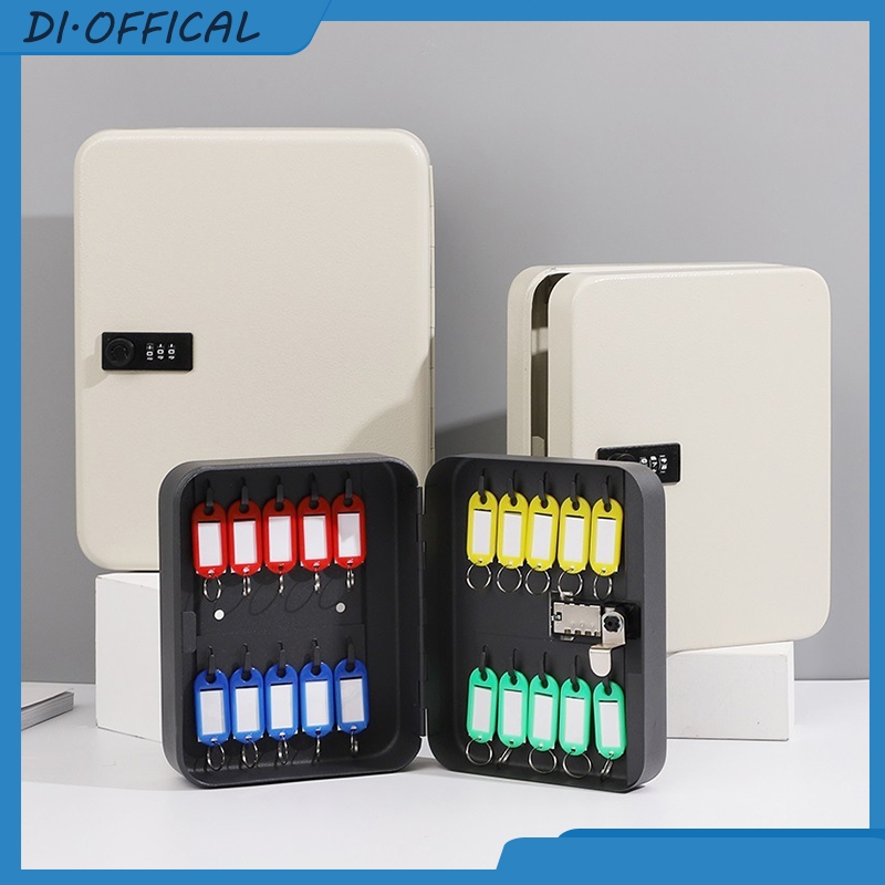 Jual Box Tempat Kunci Kunci Wall Key Box 20 Key Metal Safety Lock Key ...