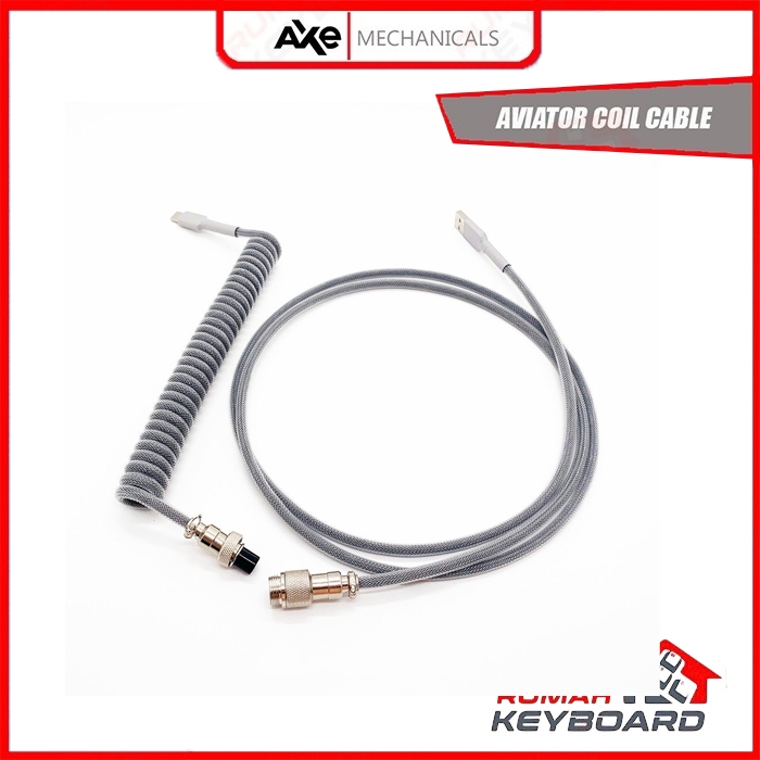 Jual AXE MECHANICALS - Premium Aviator Coiled Cable - Grey - Mechanical ...