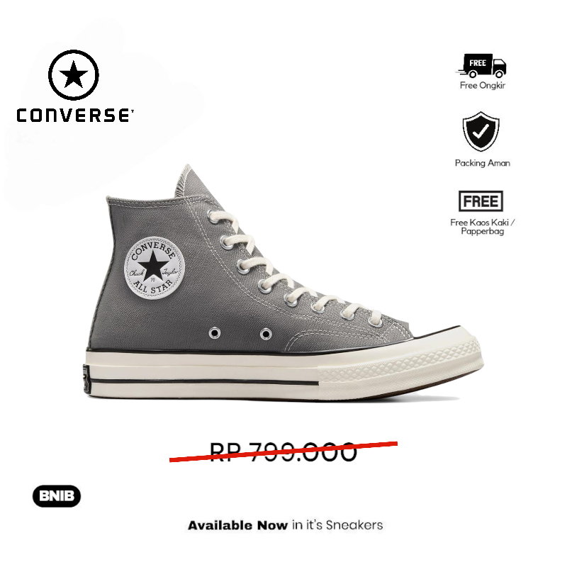 Jual Converse Chuck Taylor 70's High Mason Grey Original | Shopee Indonesia