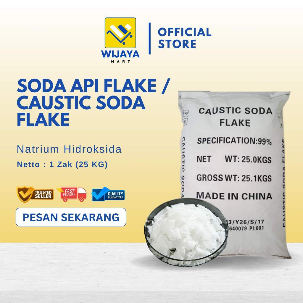 Jual Caustic Soda 25 KG / NaOH Flakes / Soda Api 25 Kg | Shopee Indonesia