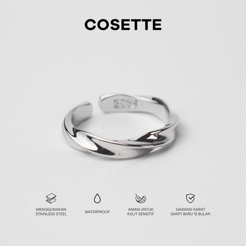Jual Cincin Kaito Stainless Ring Titanium Cosette Anti Karat Pria ...