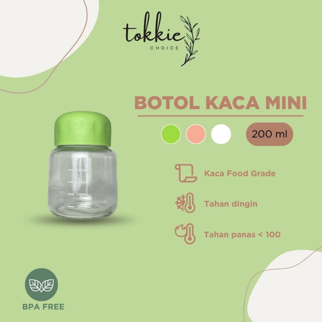 Jual Tokkie Botol Kaca Minum Botol Jus Botol Tutup Warna / Botol Kaca ...