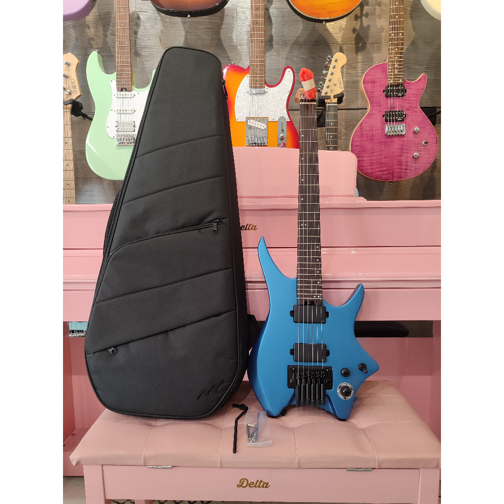Jual HEX N500 Electric Guitar Headless Model - Metalic Blue | Shopee ...