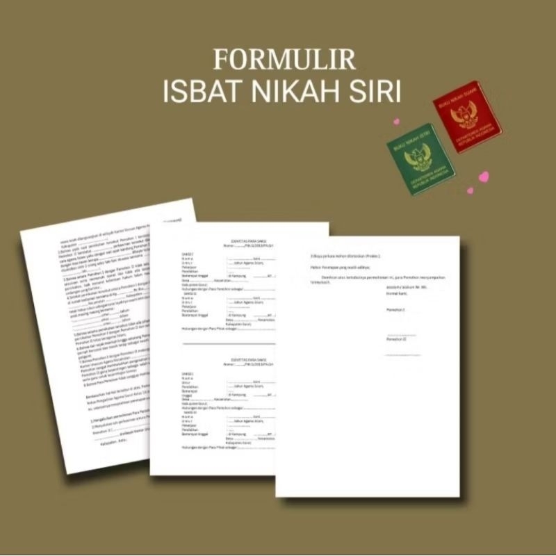 Jual Buku Permohonan Mengikuti Isbat Nikah Siri Yang di Buat Perorangan ...
