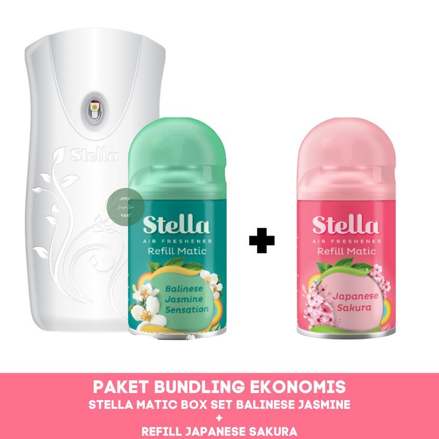 Jual PAKET HEMAT STELLA MATIC BOX SET BALINESE JASMINE+STELLA REFILL ...