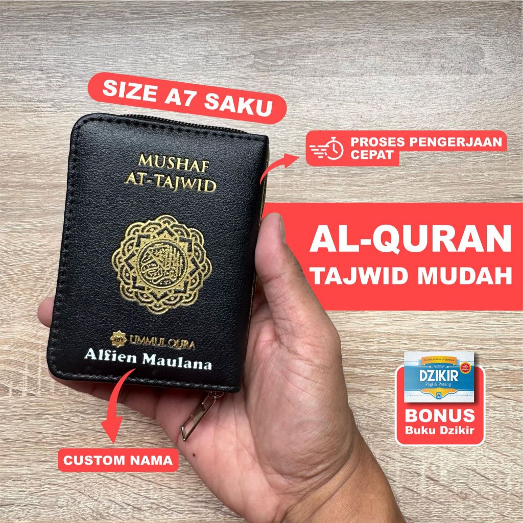 Jual Al Quran Saku Resleting At Tajwid A7 Dilengkapi Tajwid Mudah Free ...