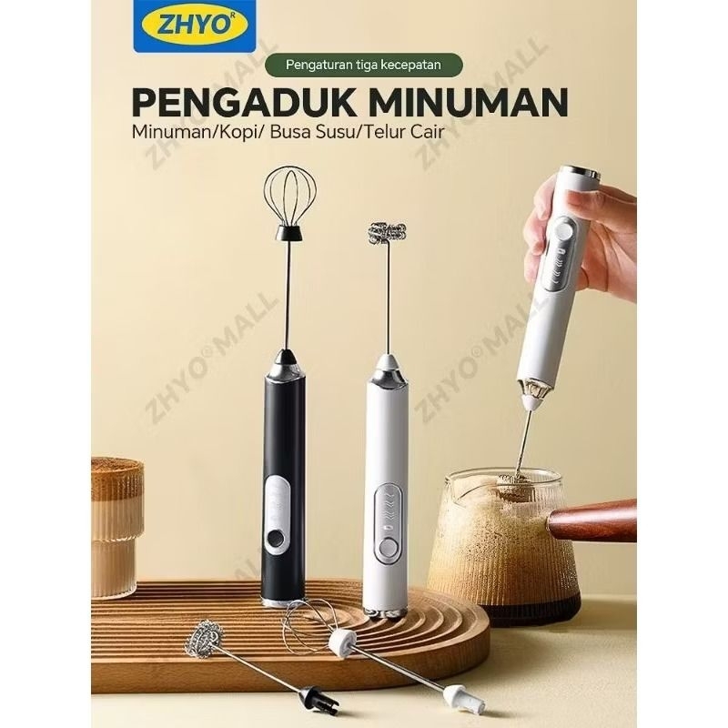 Jual Mixer Listrik Mini Pembuih Susu PengadukMinumanPortabel Pembuih ...