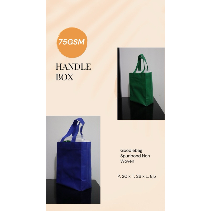 Jual (HARGA 20 PCS) Tas Spunbond standing 20x26 / Tas Press / Tas ...