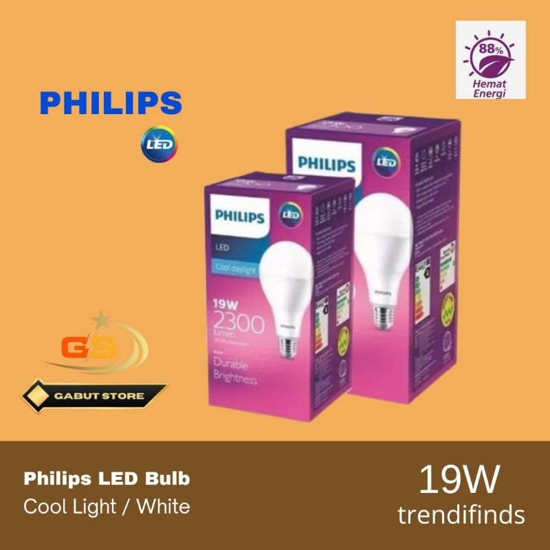 Jual produk original LED Philips 19 Watt Trang hemat energi | Shopee ...