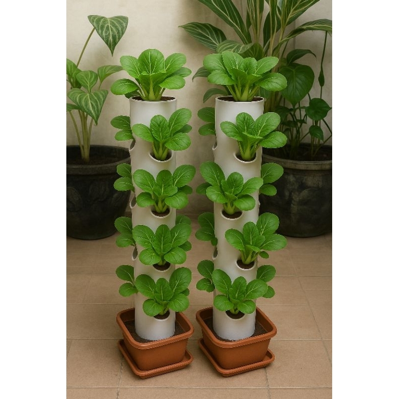 Jual POT TANAMAN VERTIKAL VERTIKULTUR TOWER HIDROPONIK SAYURAN TINGGI ...