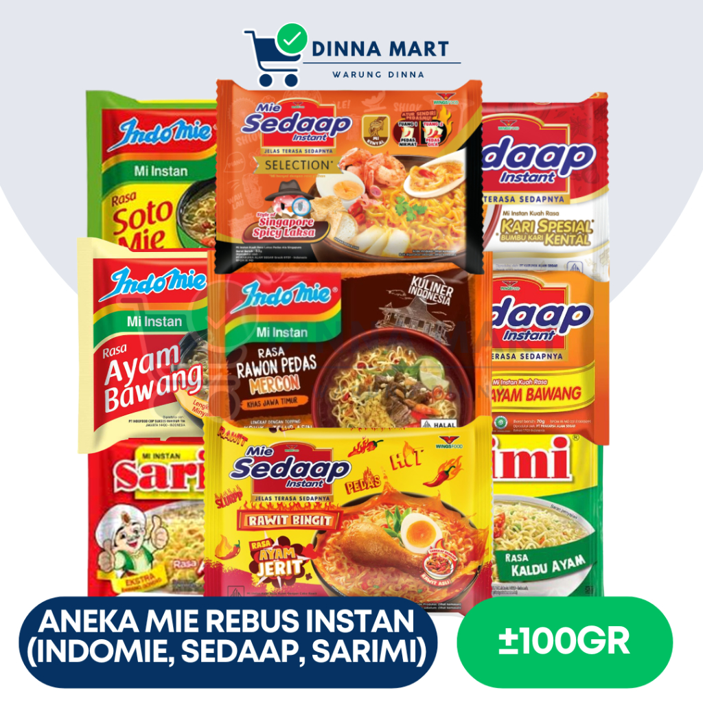 Jual Aneka Mie Instan Kuah Rebus: Indomie Kuah, Sedaap Kuah, Sarimi ...