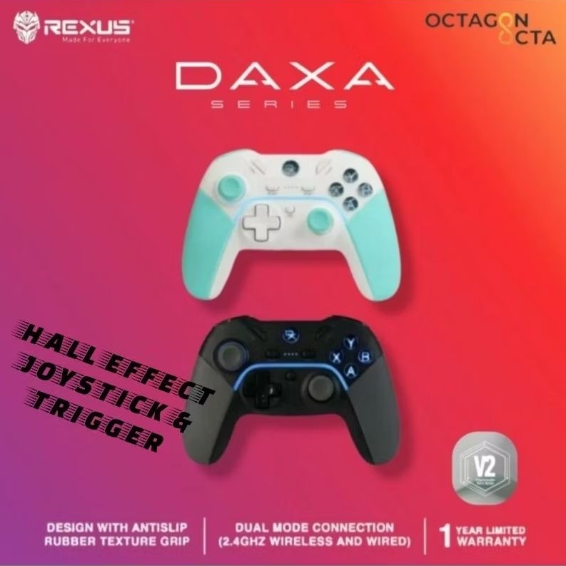 Jual Rexus DAXA Asteria AX1 Gen 2 V2 Wireless Gamepad Joystick PC ...