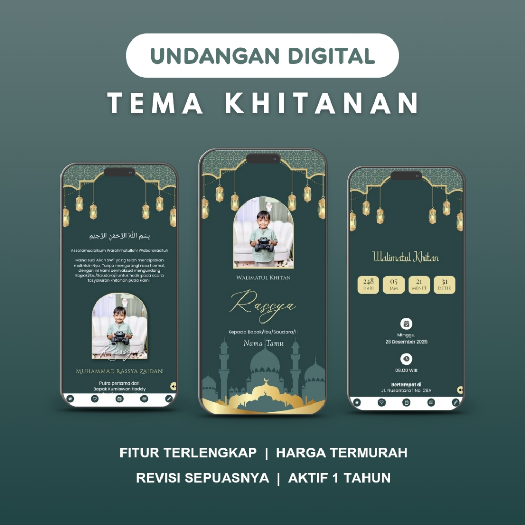Jual TEMA KHITAN - Undangan Digital Website Khitanan Khitan Sunatan ...