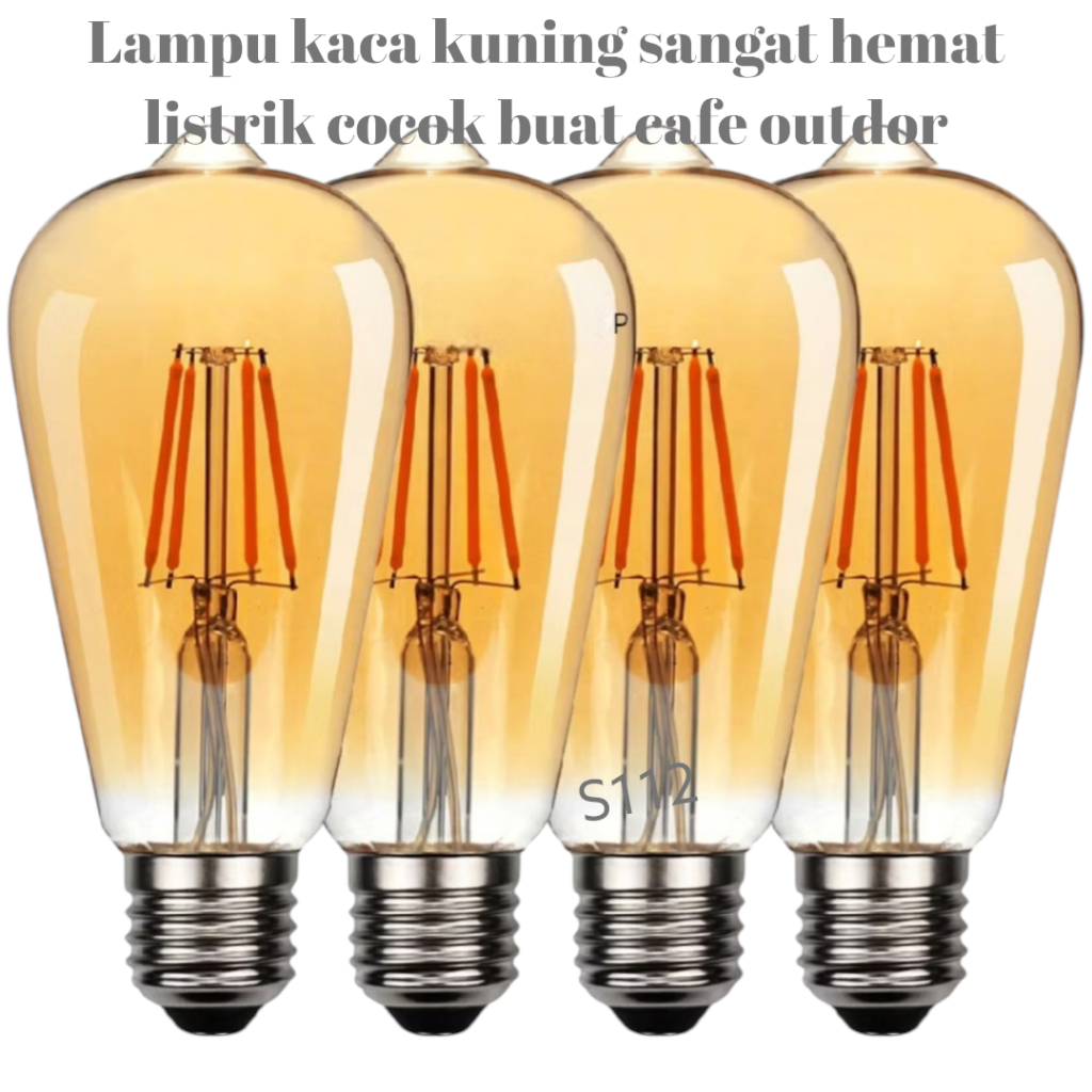Jual LAMPU LED 4 WATT KUNING FILAMEN E27 ORIGINAL BISA PAKAI DIMMER ...