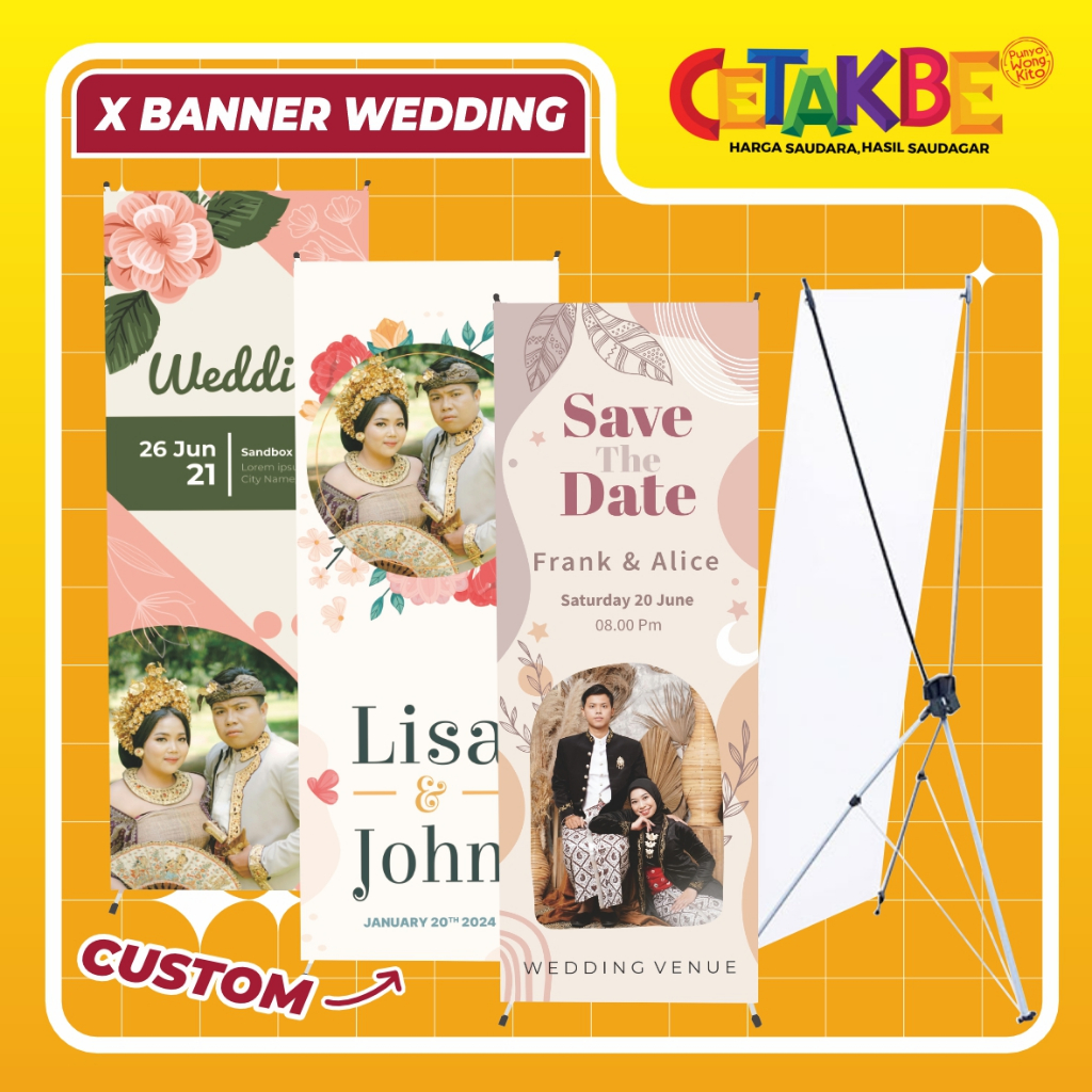 Jual BANNER WEDDING / X BANNER WEDDING / BANNER PERNIKAHAN / BANNER ...