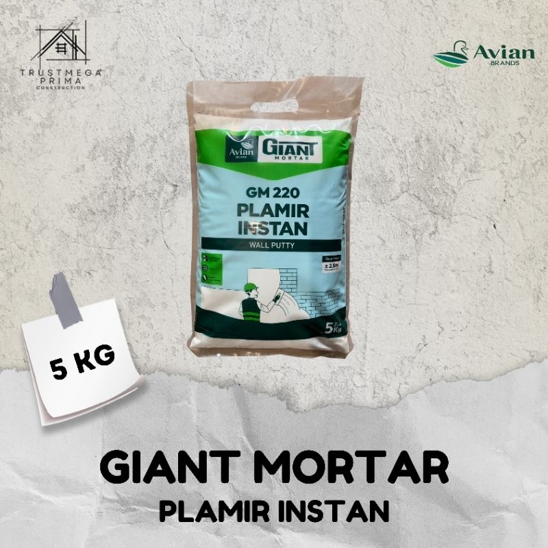 Jual PLAMIR INSTAN GIANT MORTAR GM 220 5KG | Shopee Indonesia