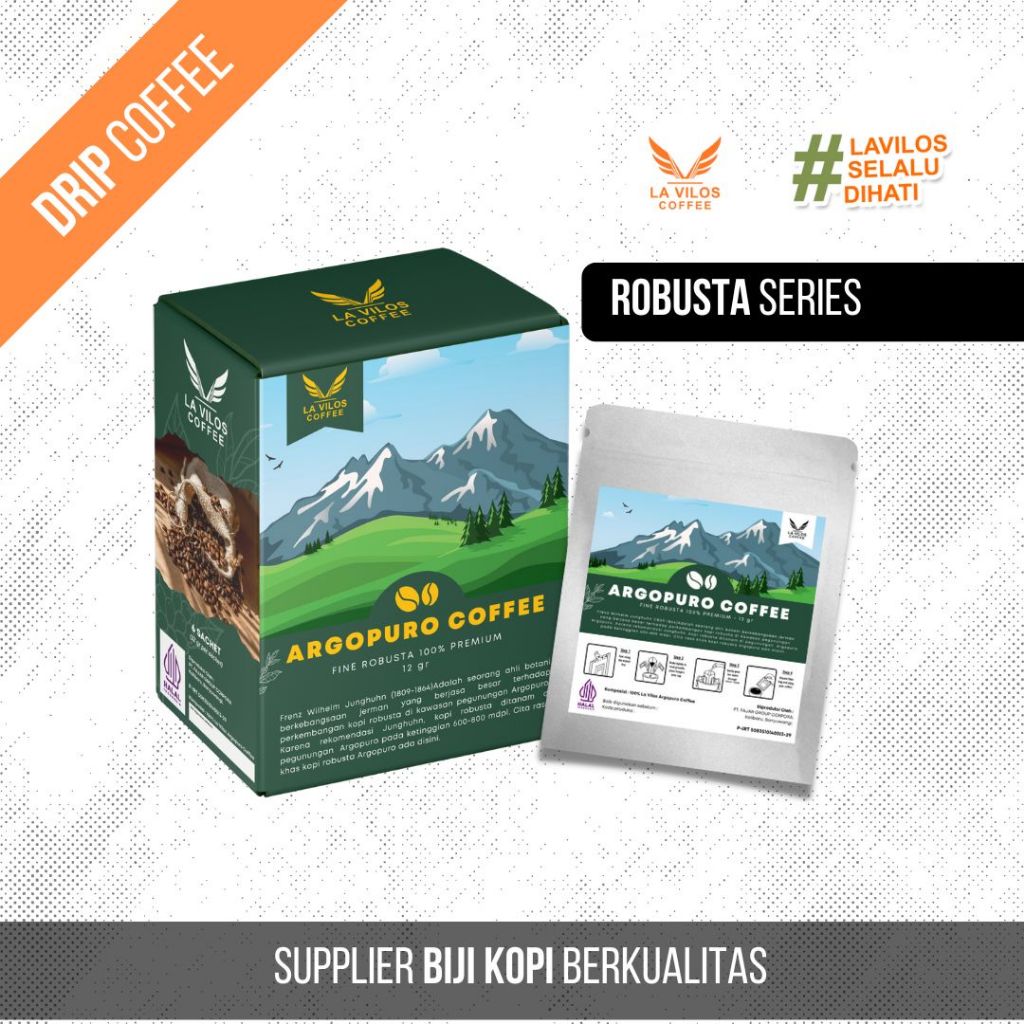 Jual Drip Coffee - Argopuro Coffee Robusta @12 gr | Shopee Indonesia