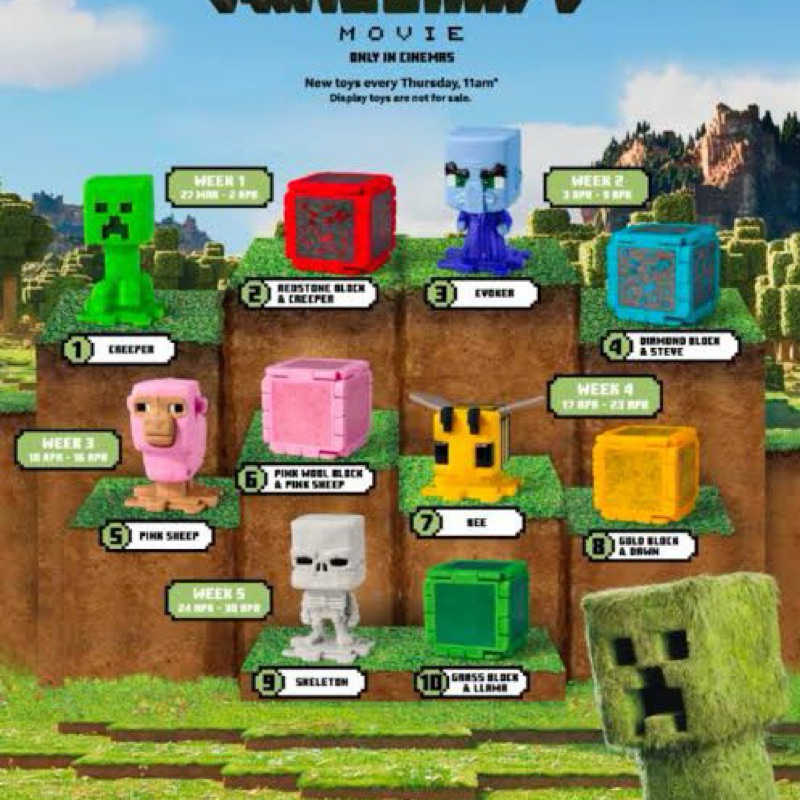 Jual Mcdonalds Minecraft Blind Box A Minecraft Movie and Happy Meal ...