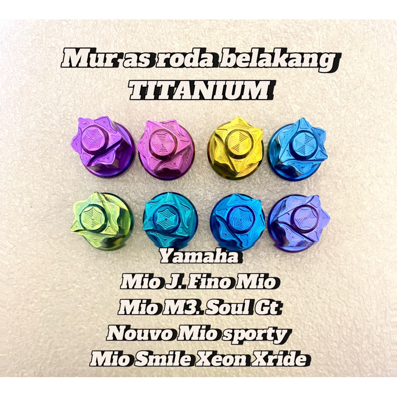 Jual Mur Titanium Mur as roda belakang NINJA R15 dan yamaha mio sporty ...