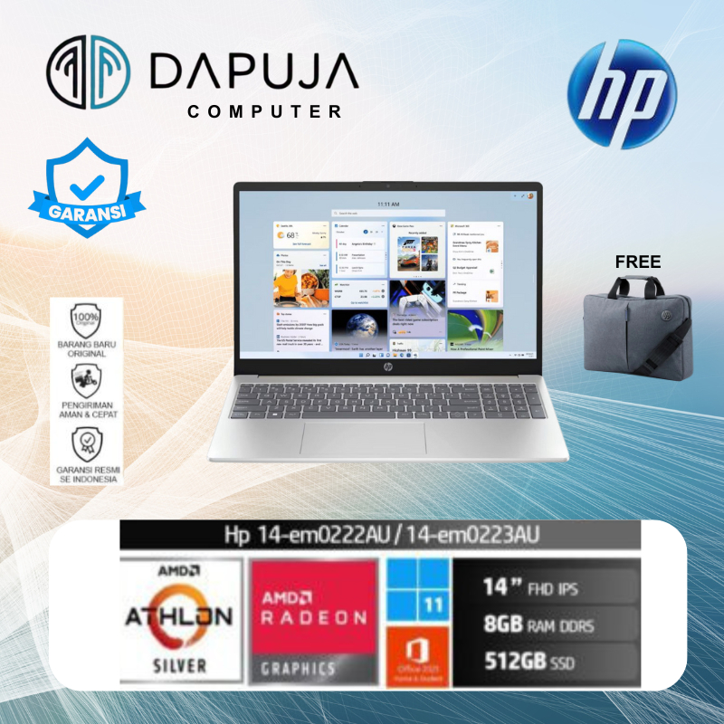 Jual NB HP 7120U Memori 8GB HDD 512GB 14-em0222AU Silver/14-em0223AU ...