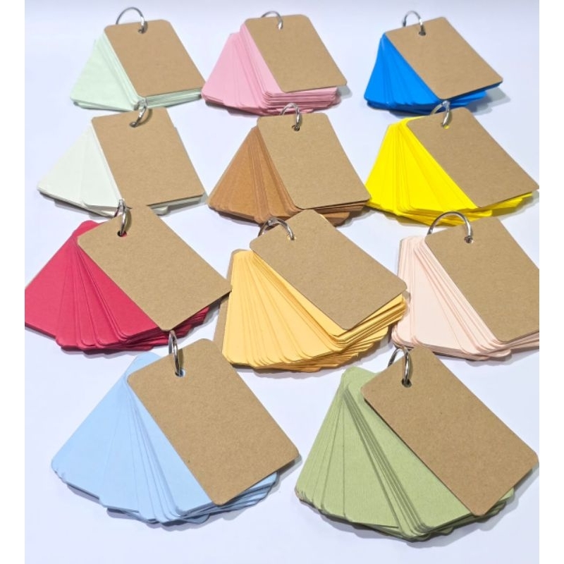Jual ( 50 LBR ) Flash Card Polos Warna Warni / Flashcard Mini / Memo ...