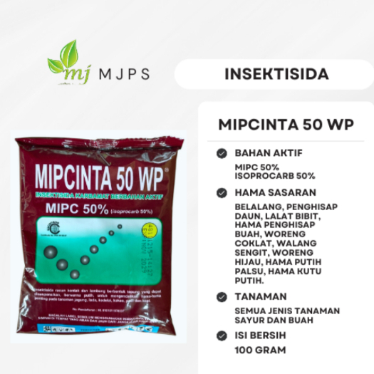 Jual Insektisida Karbamat MIPCINTA 50 WP isoprocarb 50% Isi 100 Gram ...
