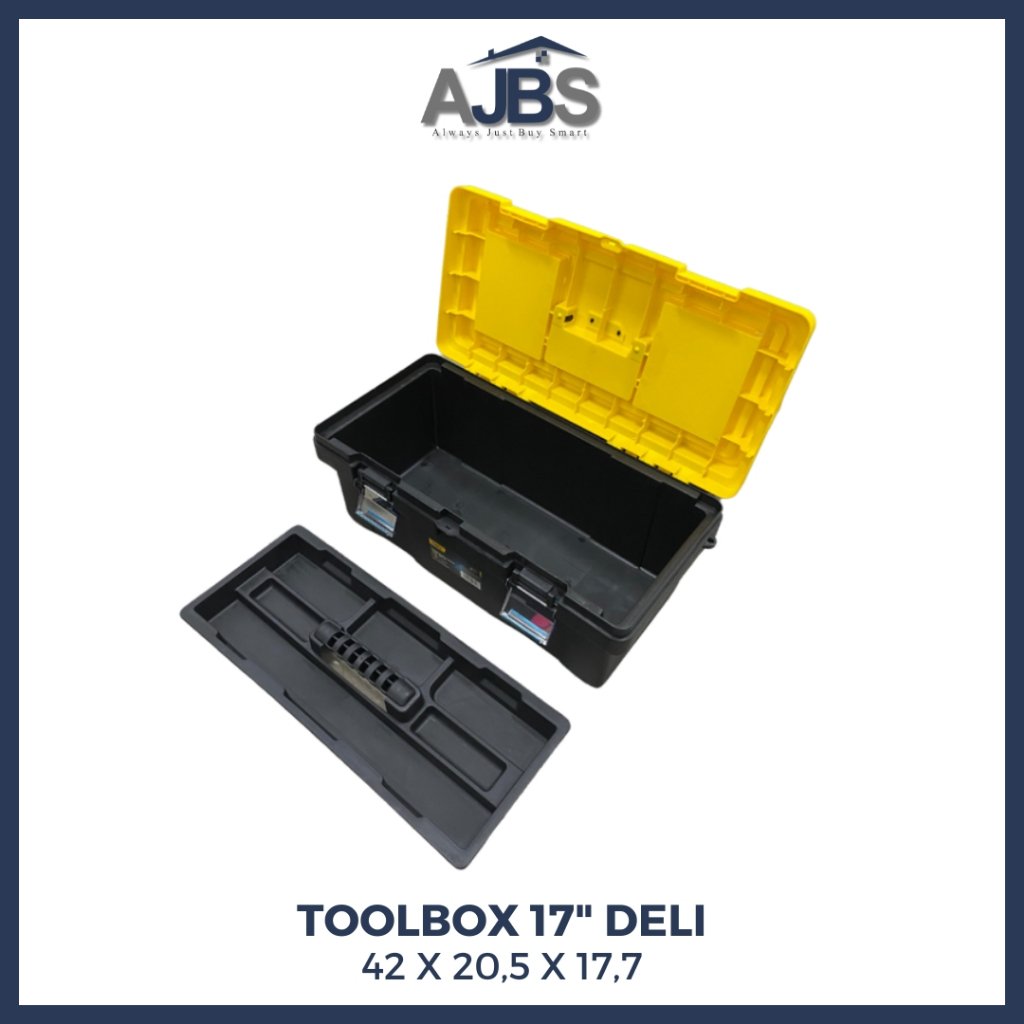 Jual Deli Tool Box / Kotak Perkakas Plastik 19 / 17 Inch / Kotak ...