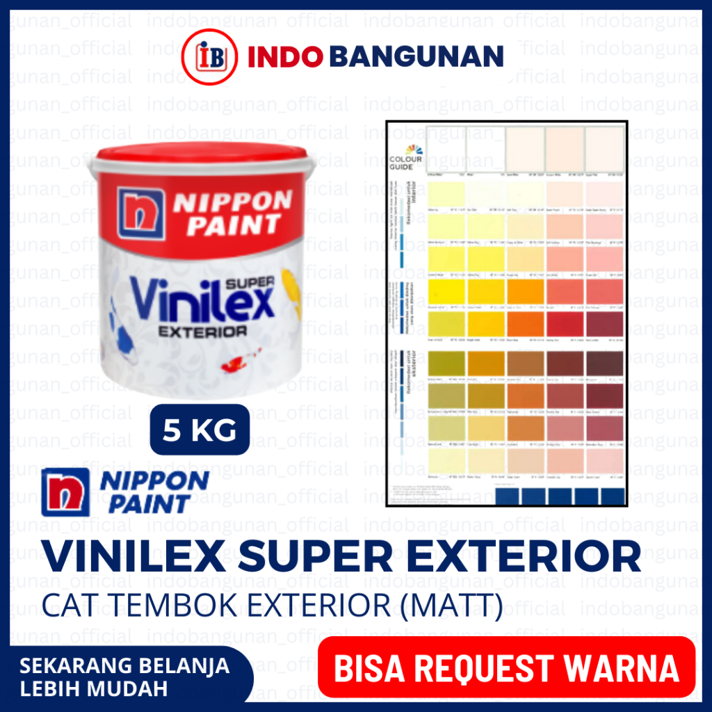 Jual CAT TEMBOK EXTERIOR MURAH VINILEX SUPER EXTERIOR VINILEX IKAN 5KG ...