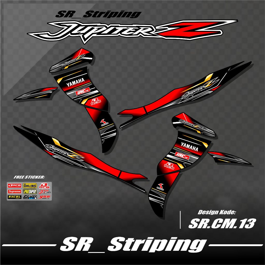 Jual STIKER STRIPING YAMAHA JUPITER Z - STICKER LIS VARIASI JUPITER ...