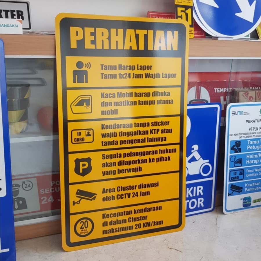 Jual Rambu Himbauan / Informasi Masuk Perumahan Ukuran 60cm x 100cm ...