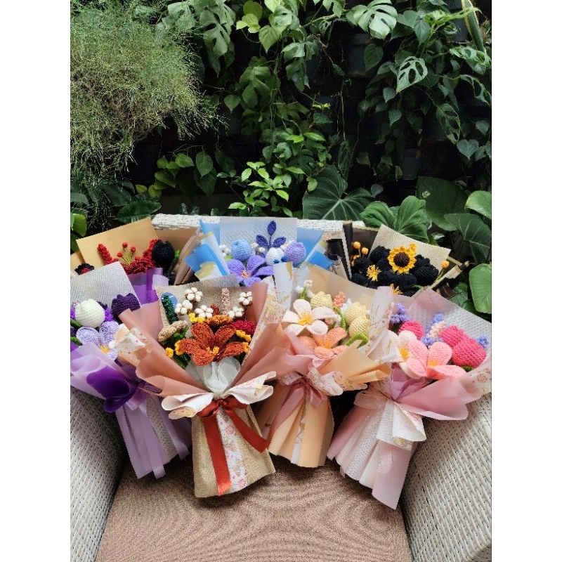 Jual Buket Bunga Rajut Size L | Shopee Indonesia