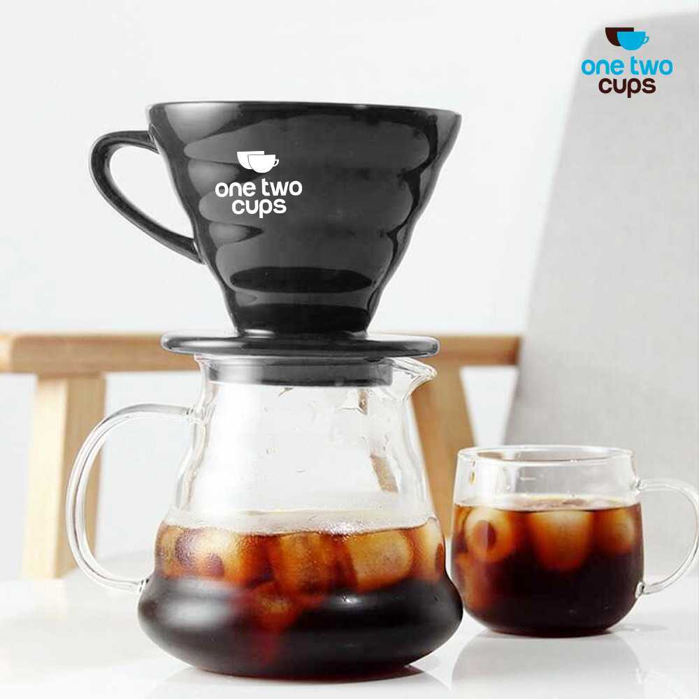 Jual One Two Cups Filter Penyaring Kopi V60 Glass Coffee Filter Dripper ...