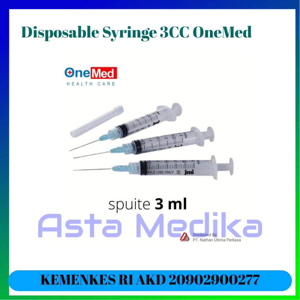 Jual Spuit Onemed 1cc, 3cc, 5cc, 10cc ECERAN / Disposable Syringe Onemed per PCS | Shopee Indonesia