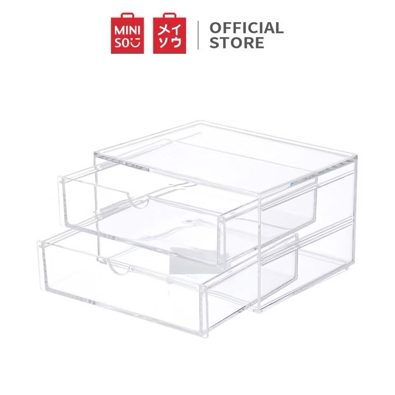 Jual Rak Make Up MINISO Makeup Organizer Transparan Rak Akrilik Dua ...
