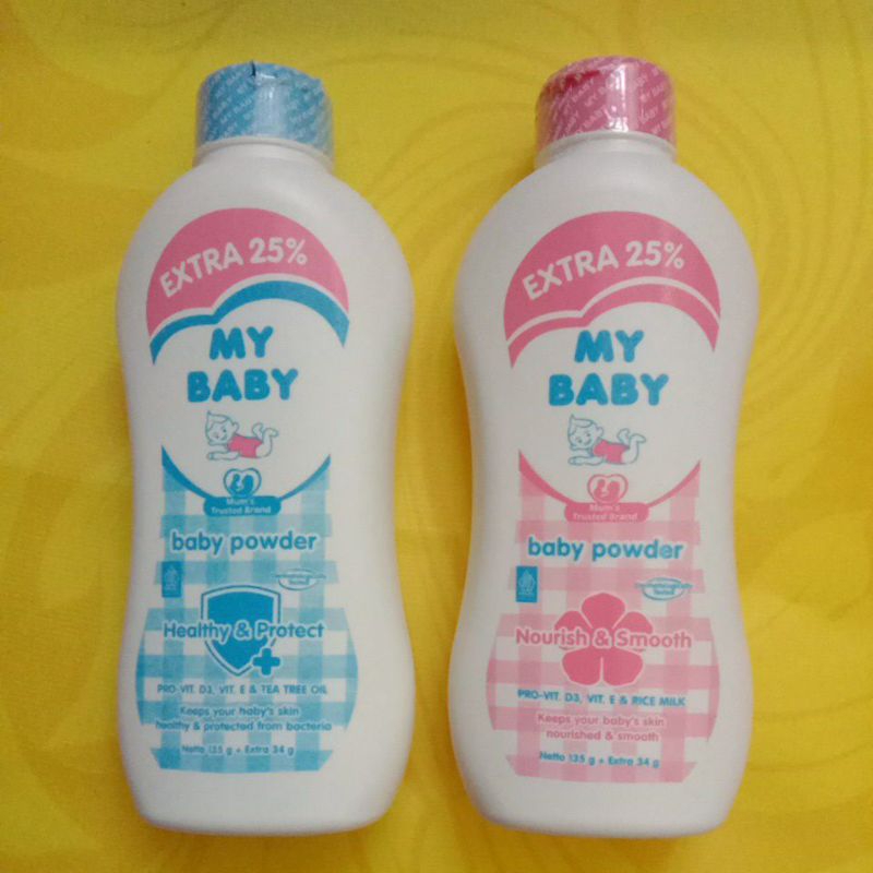 Jual Baby powder My Baby 50gr, 90gr x-tra 23gr, 135gr extra 34gr, 225gr ...