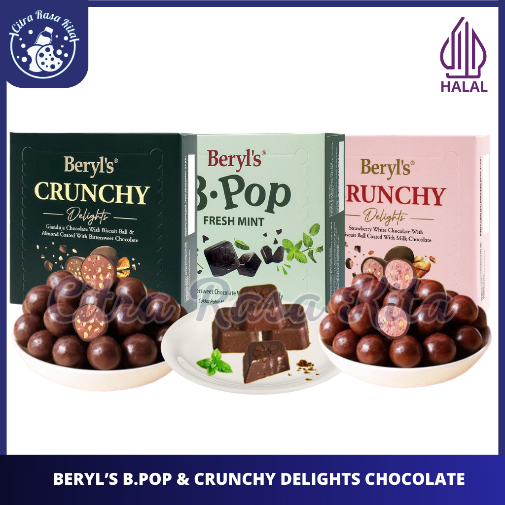Jual Beryls Crunchy Delights Chocolate Biscuit Ball & B Pop Fresh Mint ...
