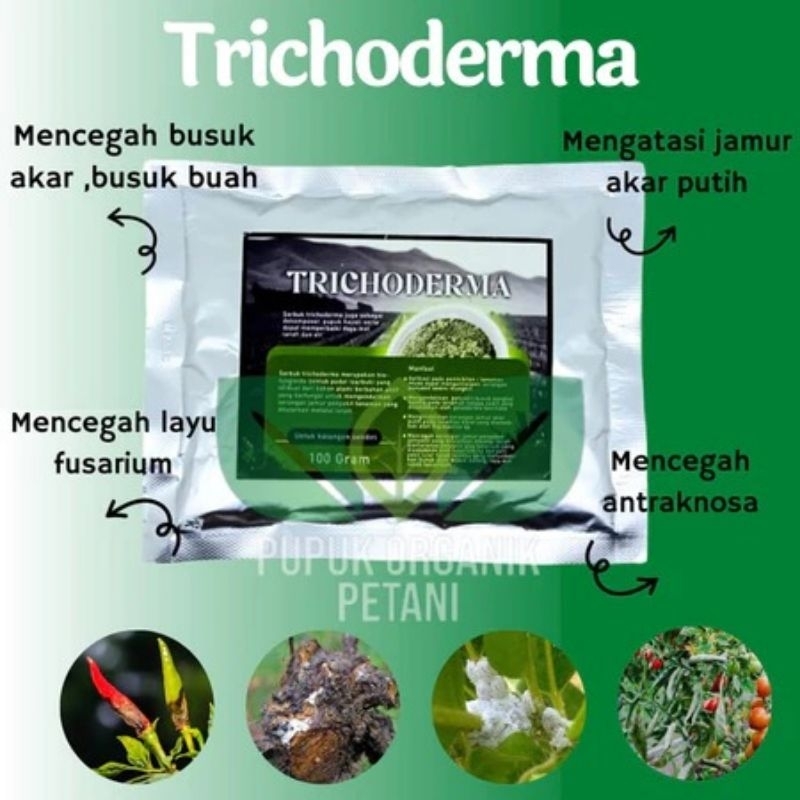 Jual Pupuk Trichoderma Anti Layu Anti Busuk Kemasan 100 gram Pupuk ...