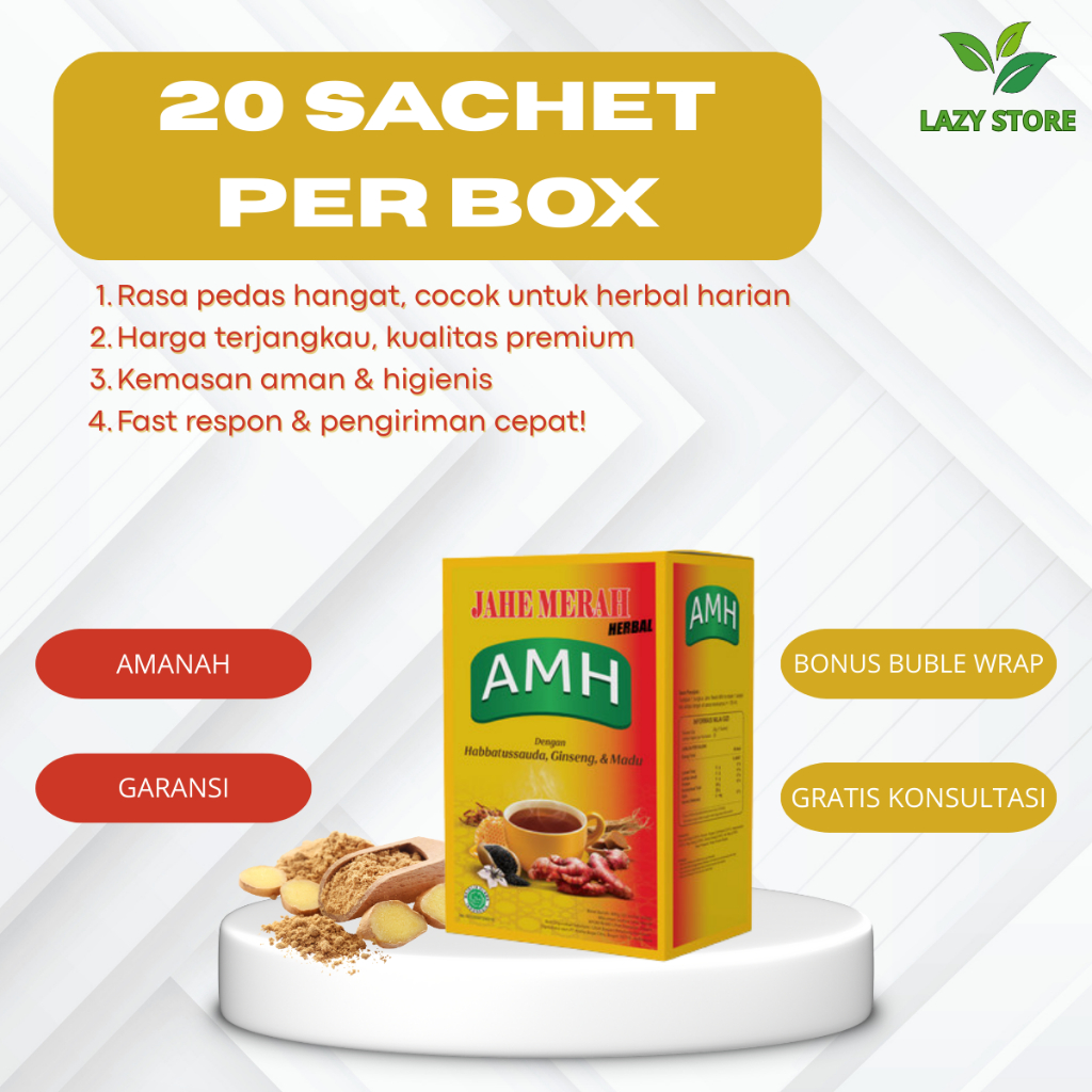 Jual 1 BOX JAHE AMH - 20 SACHET jahe merah amh 100% original | Shopee ...