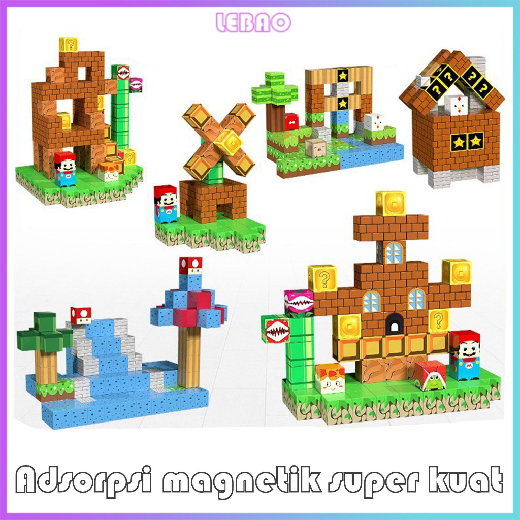 Jual （COD）Mainan Anak Block Set Magnetic Building 4D Cubes Magnetik DIY ...