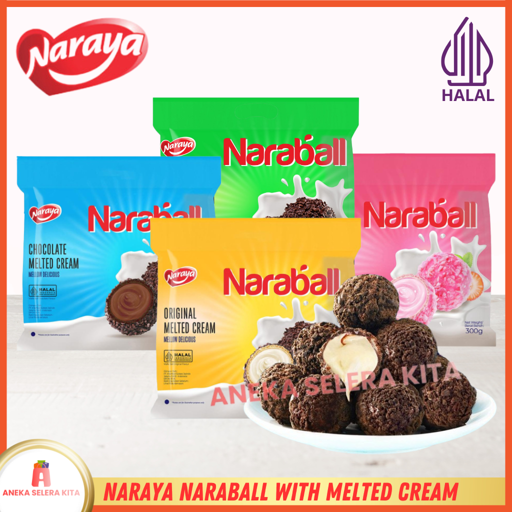 Jual Naraya Naraball Wafer Melted Cream Rasa Original, Chocolate ...