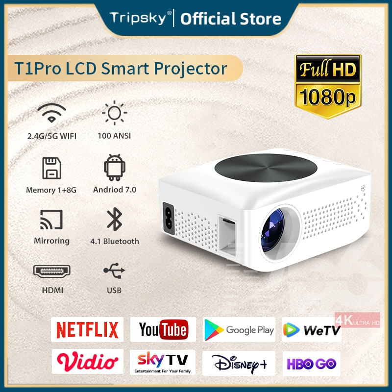Jual Tripsky T1pro Proyektor mini Portable Lcd Proyektor Android mini ...