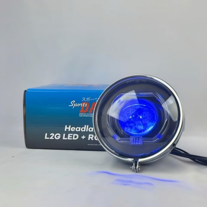 Jual Lampu Biled RGB Set Batok L2g headlamp depan billed 4 5 5 75 inch CB GL MP Tiger ala ala ...