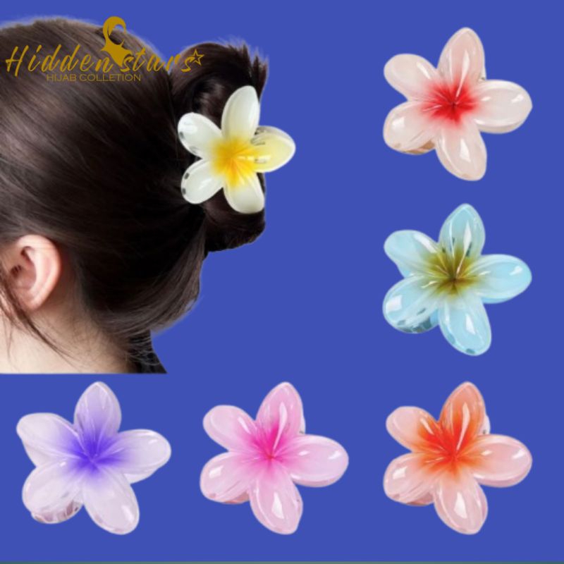Jual @1pcs Jepit Rambut Bunga Kamboja Bali Flower Hair Clip Korean ...